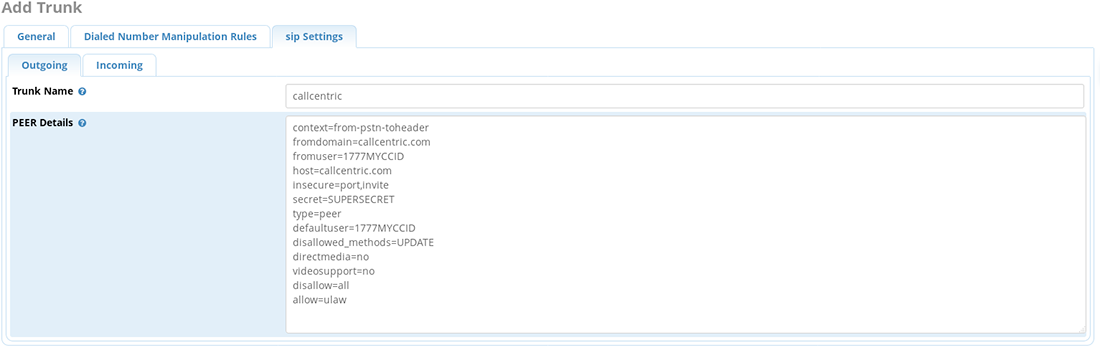 Asterisk Admin GUI v15 (Chan SIP) freepbx